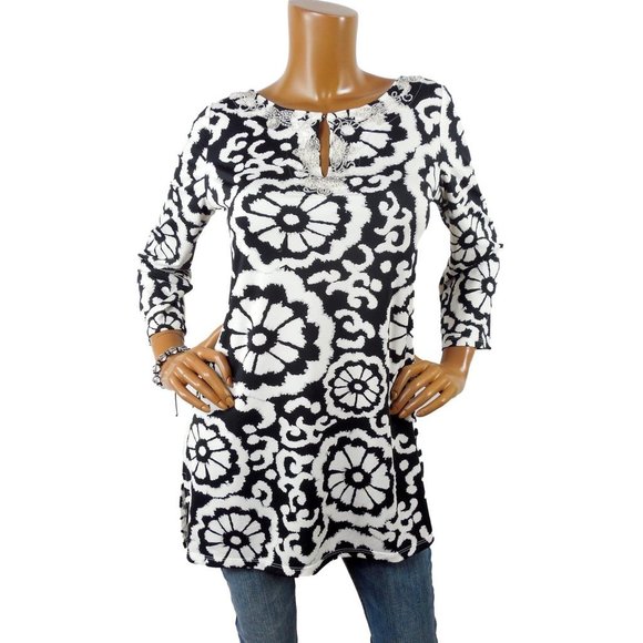 INC International Concepts | Tops | Inc Top M Tunic Shirt Blackwhite ...